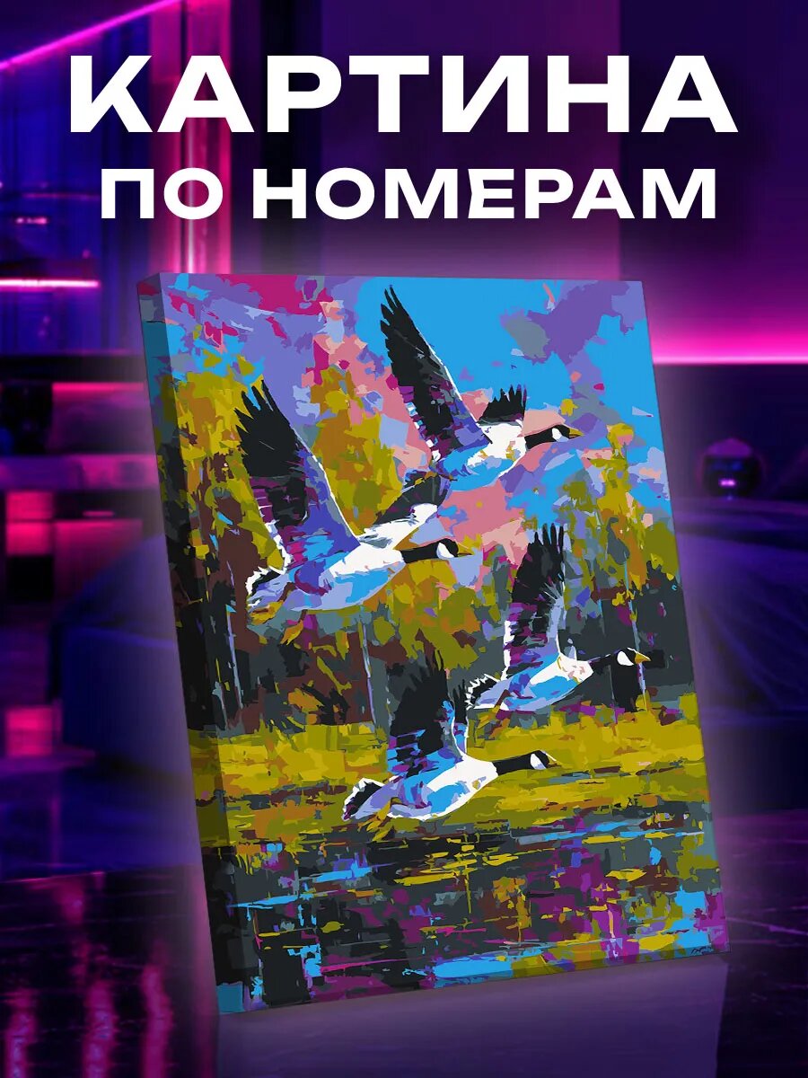 Картина по номерам Гуси