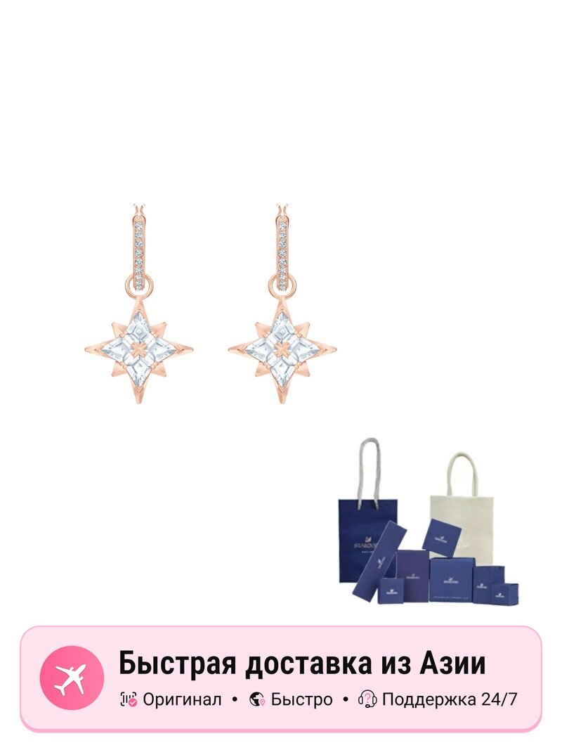 Серьги, фианит