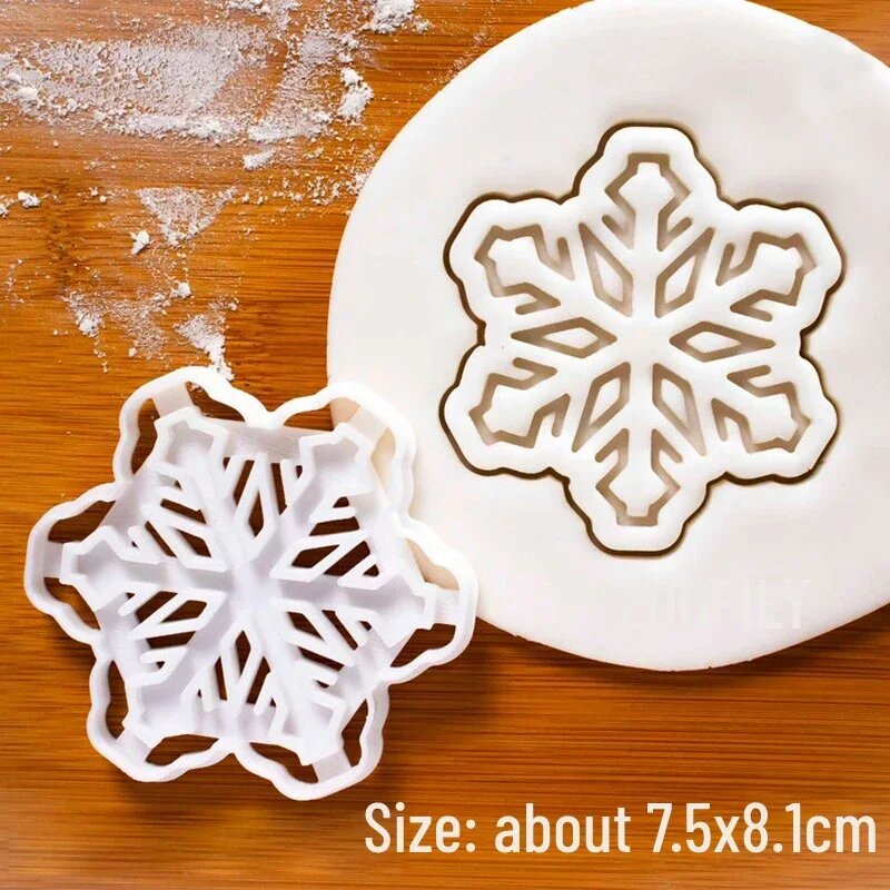 Рождественские формочки для печенья пластик набор из 3 штук Snowflake A