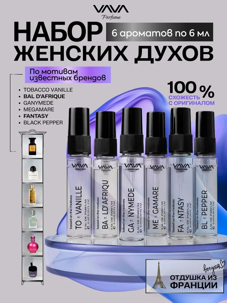 Духи женские набор пробников VAVA Perfume 36мл.