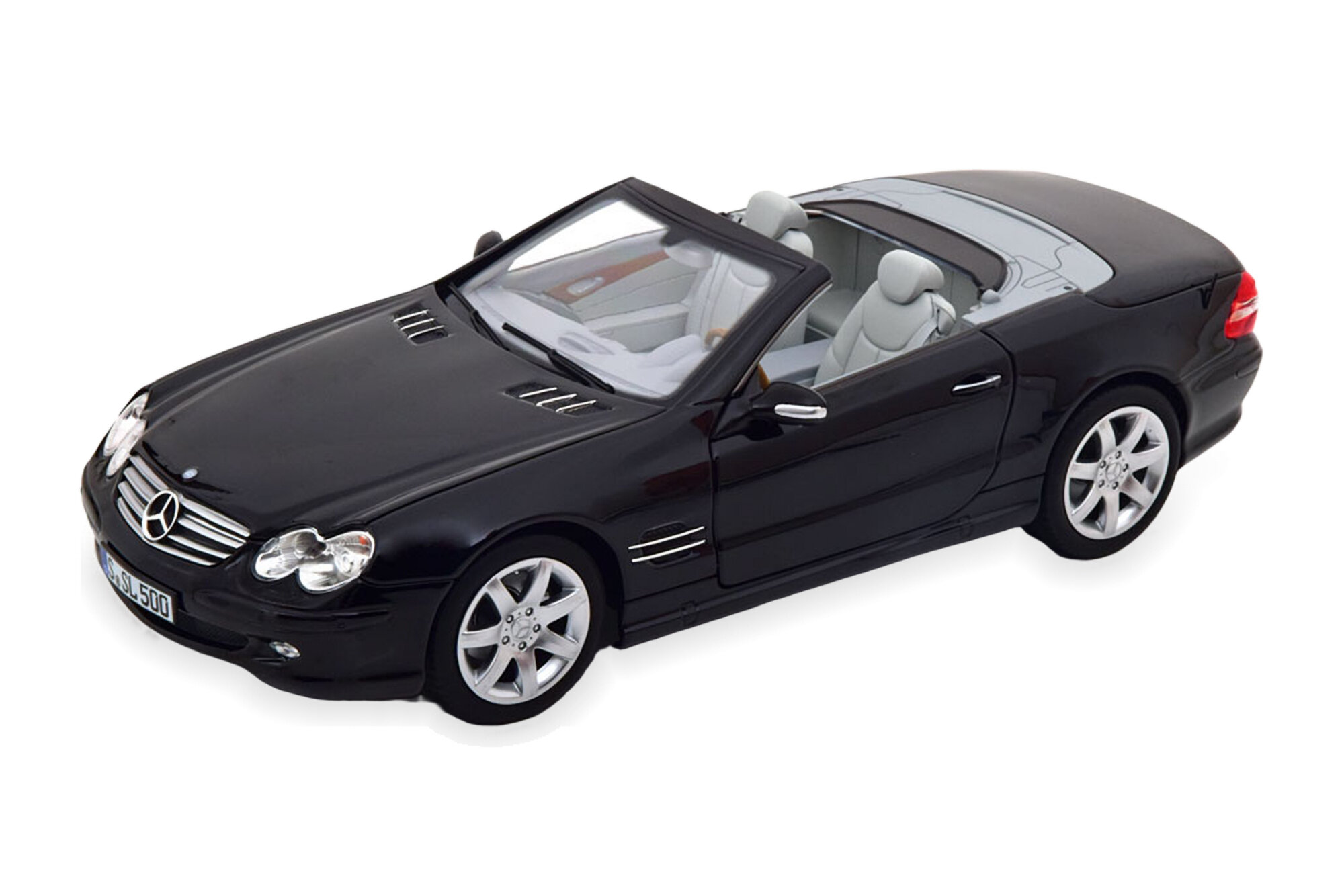 Модель коллекционная NOREV Mercedes R230 SL500 convertible 2003 black / мерседес СЛ500 черный