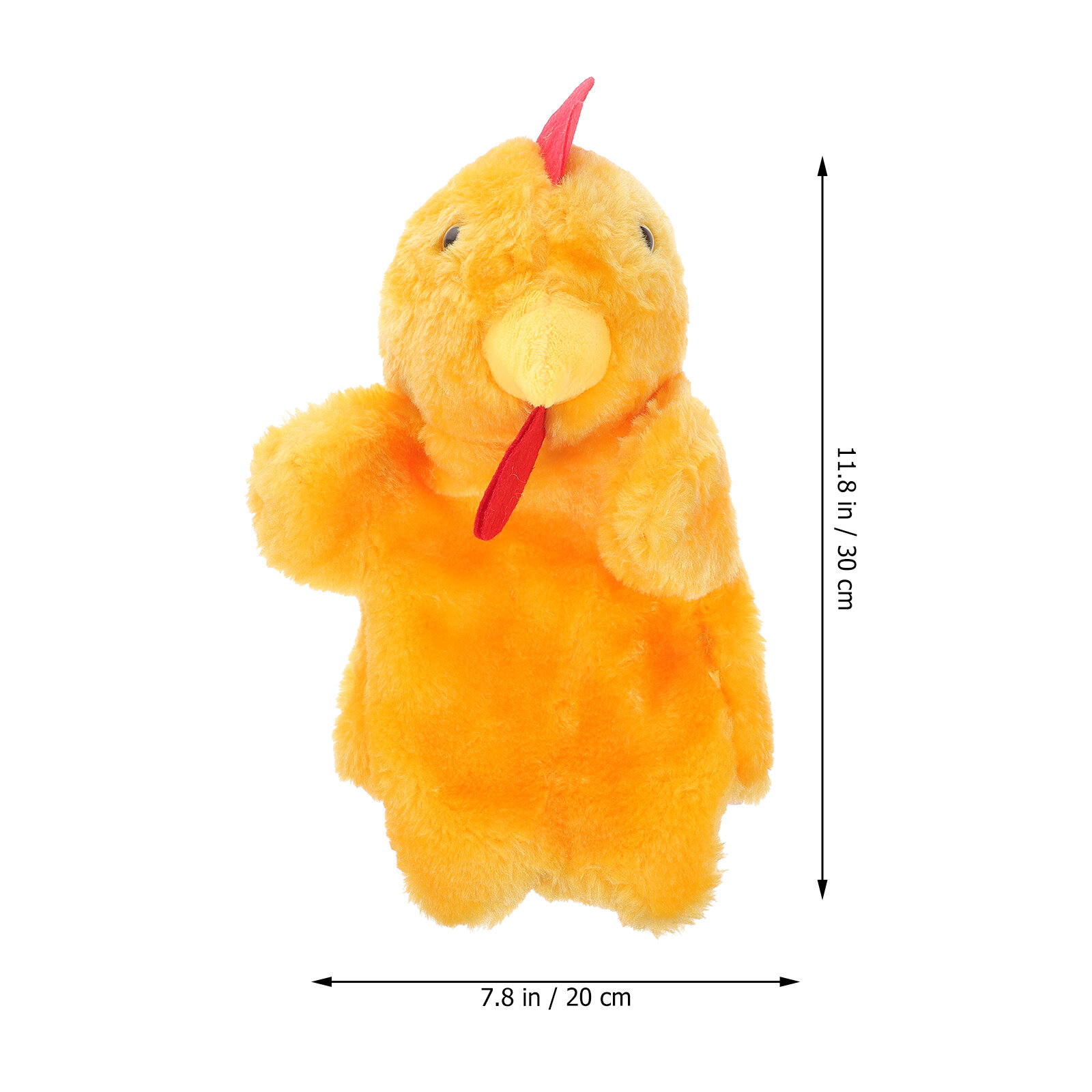2 Куклы На Руку В Forme Петуха Оранжевый Игрушки Для Детей 30X20X12Cm