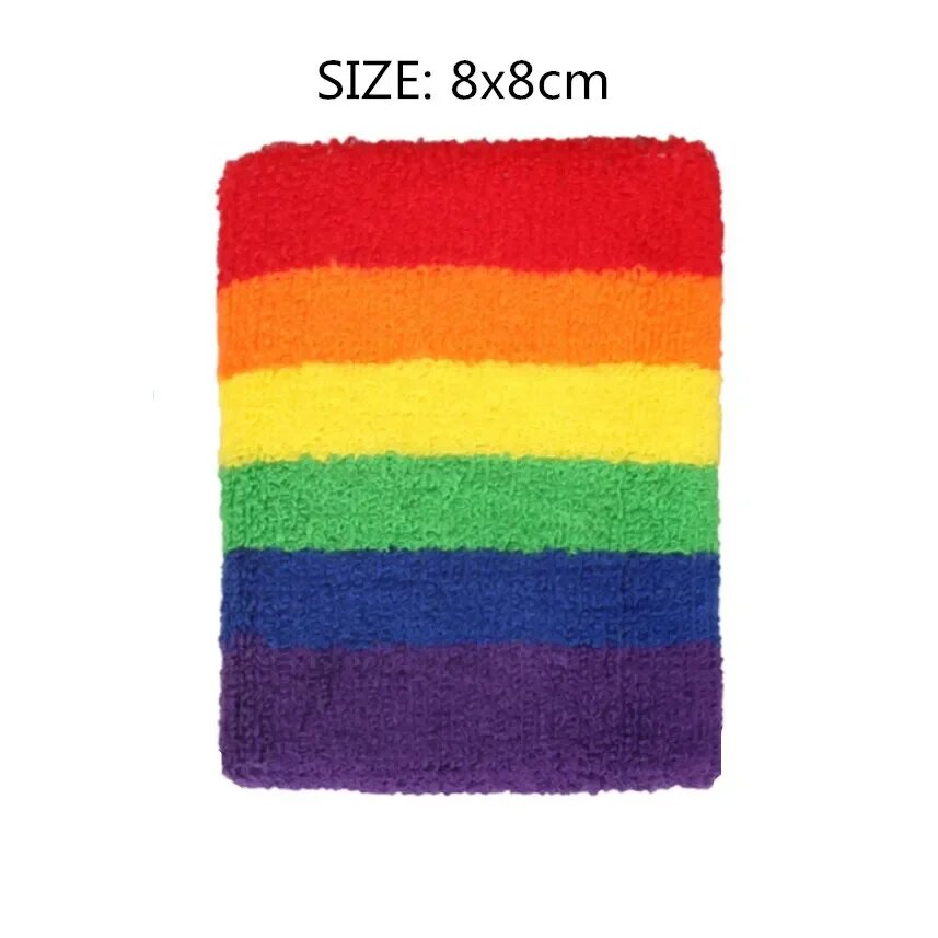Радужные спортивные повязки на запястья Rainbow A