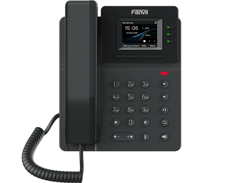 SIP телефон Fanvil V60G, 4 SIP-линии, 2.4" цветной экран 320х240, 2 порта Gigabit Ethernet, PoE, блок питания