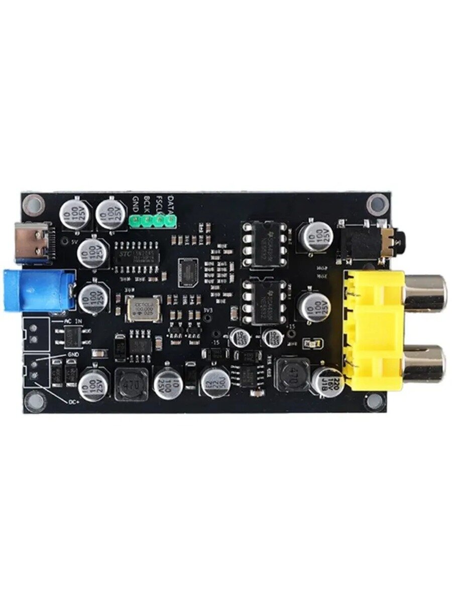 Плата ЦАП ES9038 для аудиотехники: декодер I2S, DSD512, аудиовыход 3.5 мм и Bluetooth