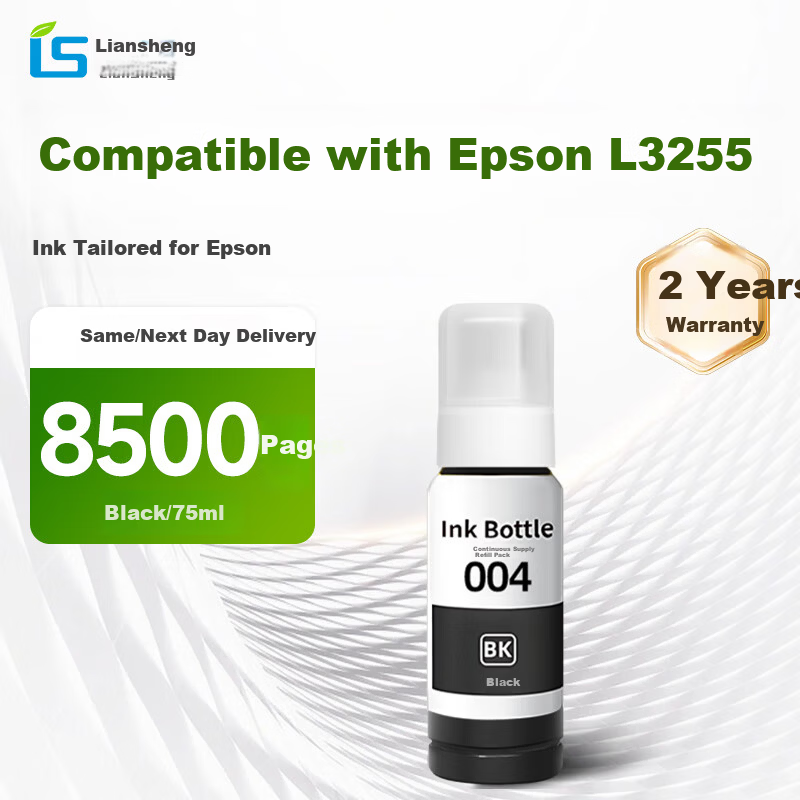 Совместимая черная чернильная кассета Liansheng для принтеров Epson L3255 подходит для моделей L3251 L3255 L3256 L3258