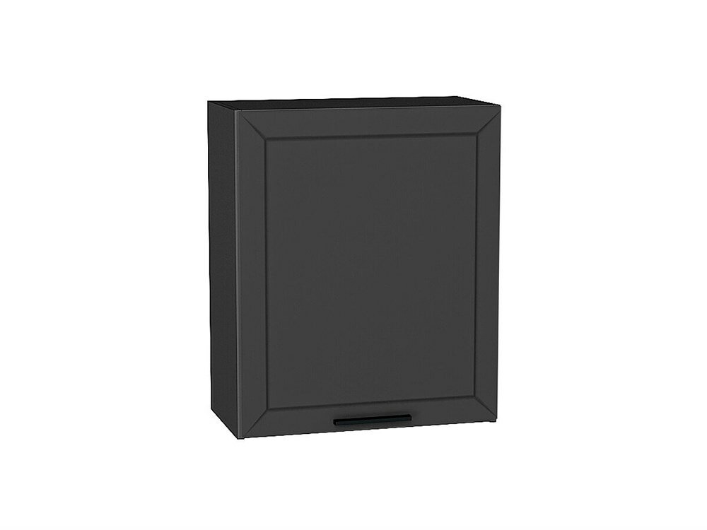 VVT Шкаф верхний с 1-ой дверцей Глетчер Graphite, Маренго Силк, 720, 600 В*Ш*Г 716*600*318, фасад МДФ Маренго Силк, корпус Graphite Маренго Силк