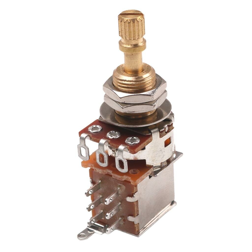 Потенциометр с функцией Push Pull/Switch для регулировки громкости электрогитары Golden A500K