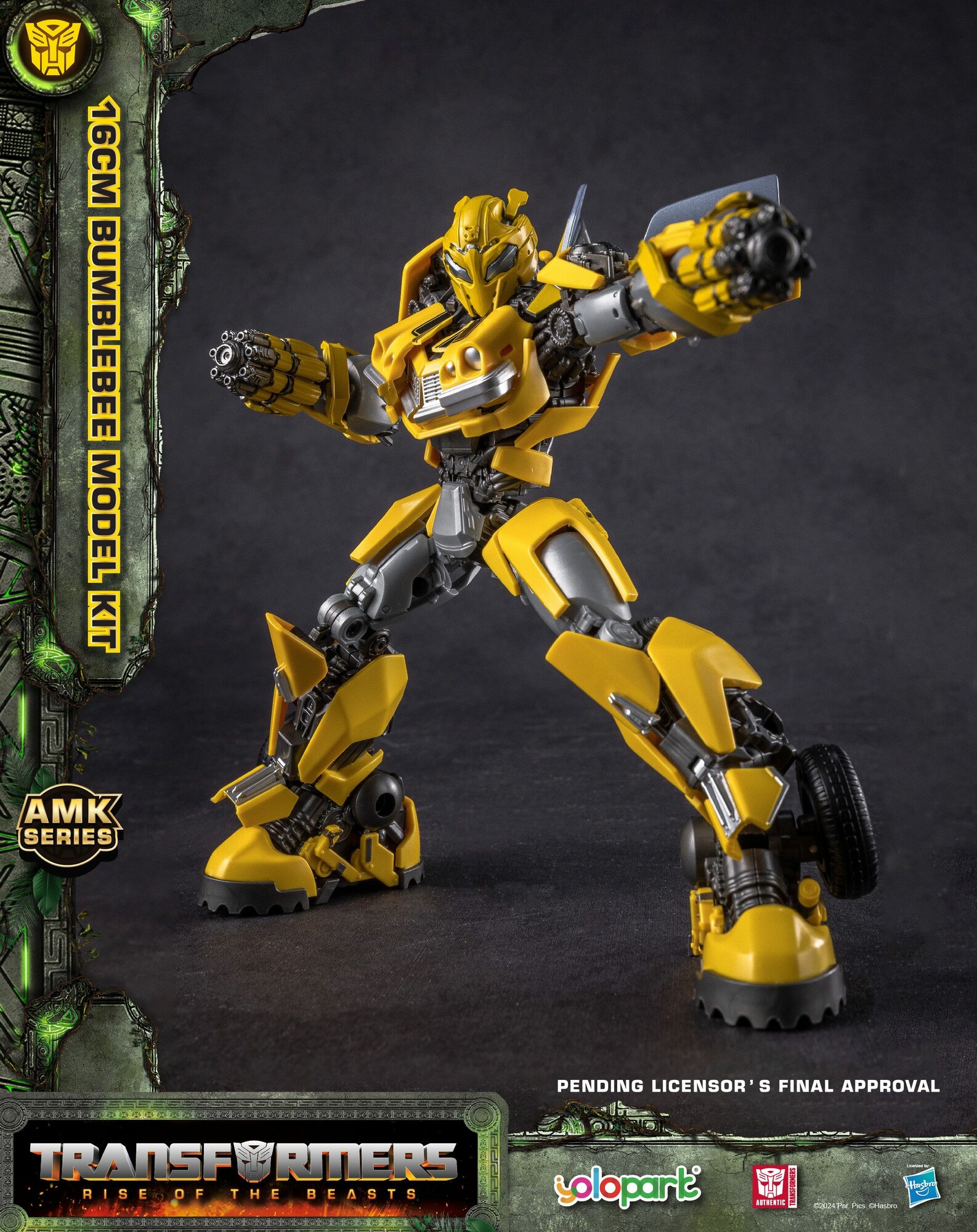 Трансформеры игрушки YOLOPARK Transformers : RISE OF THE BEASTS Bumblebee 16cm AMK Series сборная модель робота экшн-фигурка