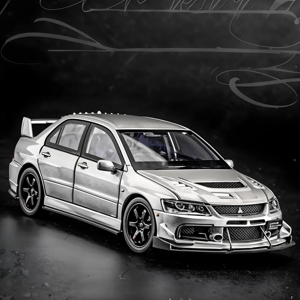 Игрушечная машинка 1:32 Mitsubishi Lancer Evolution Девятое поколение суперкаров модель автомобиля , С звуком и светом