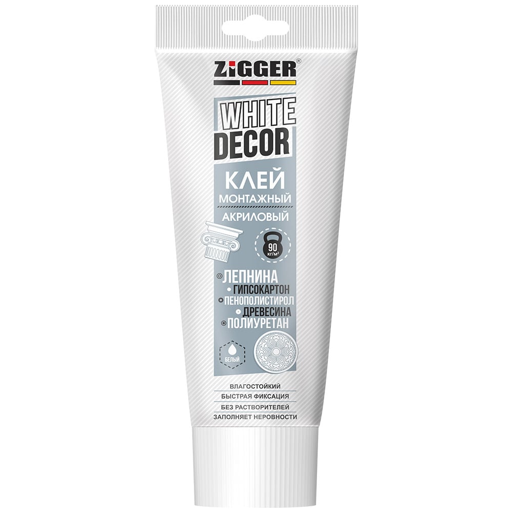 Клей ZIGGER WHITE DECOR (акриловый; для декора; белый; туба; 250 гр) 11608033