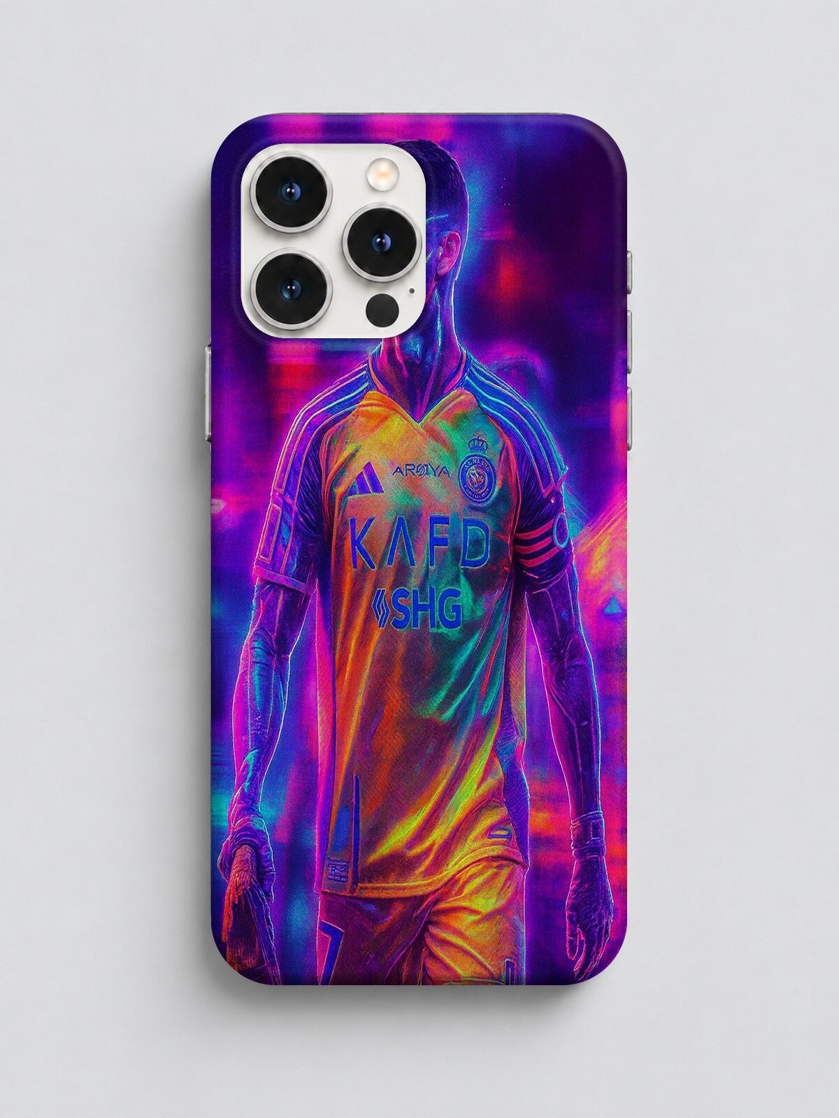 Прозрачный чехол на iPhone 15 Pro спортсмен