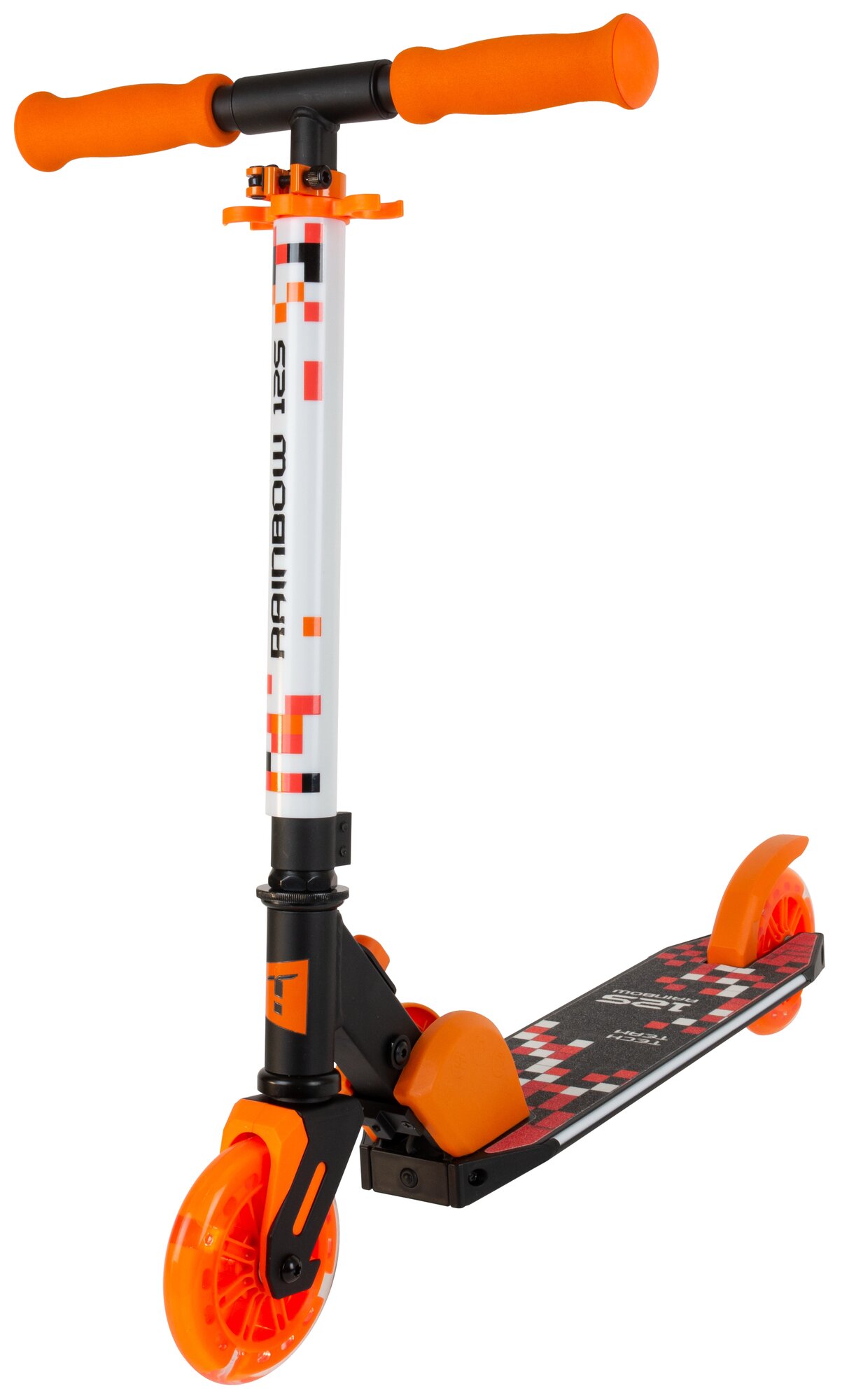 Самокат Tech Team Rainbow 125 black/orange
