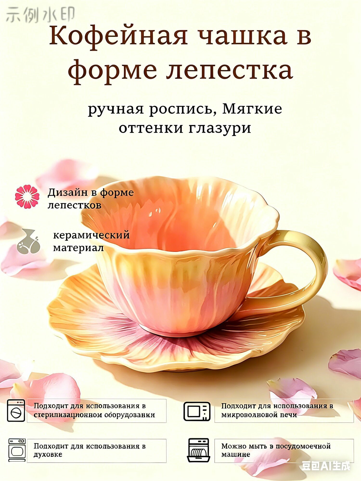 Сервиз кофейный 300 мл 2 предм. на 1 перс.