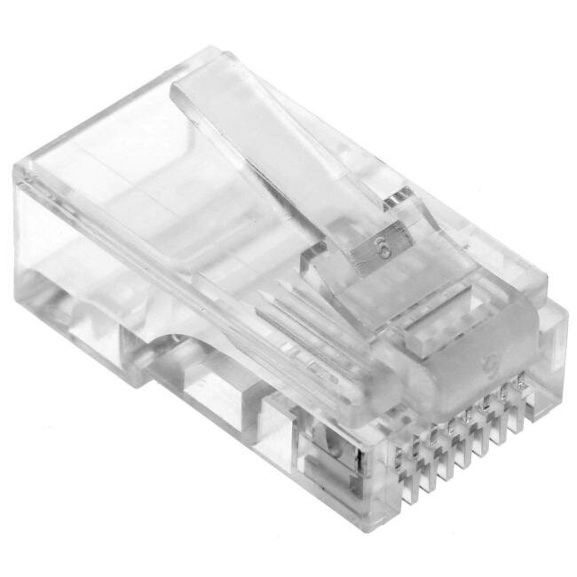 Разъем (коннектор) Cablexpert RJ-45 (8P8C) PLUG3UP6/10, универсальный кат.5e, контакты 6 микрон, 10шт, пакет