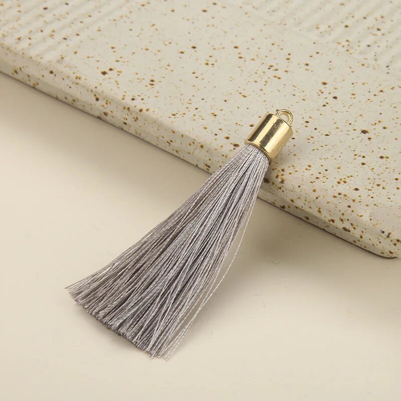 Металлические кисточки 6 см, 10-50 шт. Серый, 20Pcs, Серебряный, Silver gray