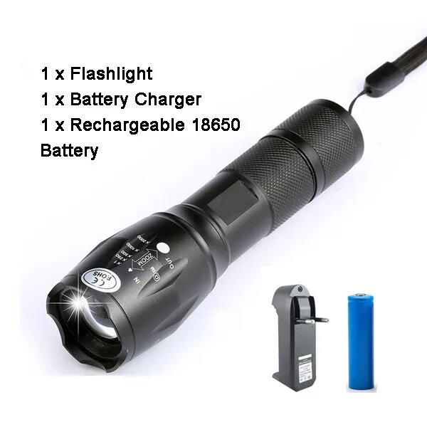 Тактический фонарь THEBSE XM-L2, черный, Option C