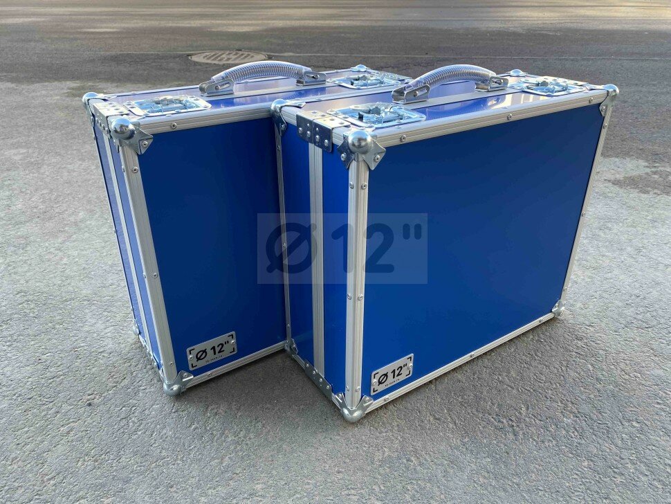 Комплект кейсов для виниловых проигрывателей 12inch Turntable Case Aluminium Blue 25