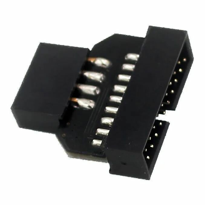 Переходник для материнской платы USB 2.0 9 pin (10pin) (F) на USB 3.0 19pin (20pin) (M)