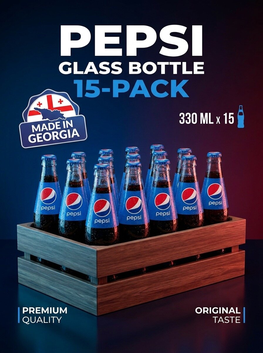 Напиток Pepsi "Cola Classic", сильногазированный, стеклянный, 330 мл, 15 штук