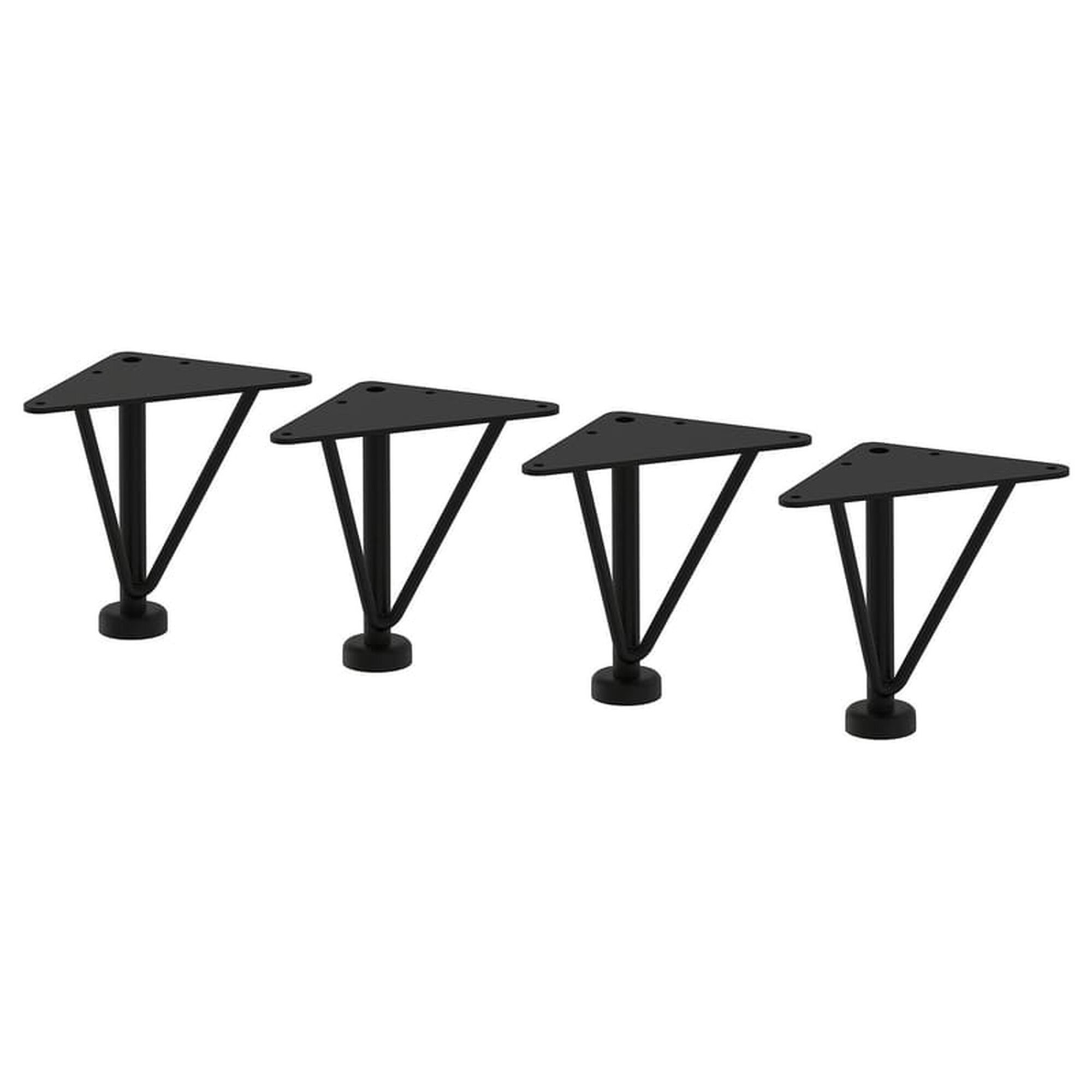 Ножки для мебели IKEA "EKET" 705.746.60, цвет черный, 10 см, 4 шт