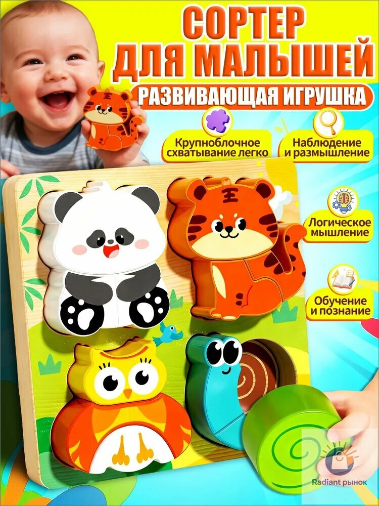 Сортер для малышей, игрушки для девочек 2 года, подарок для мальчиков и девочек 1-6 лет