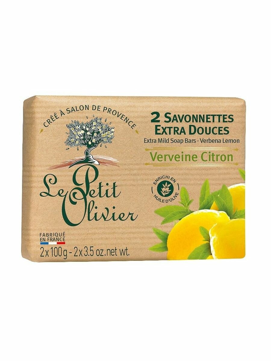 LE PETIT OLIVIER Мыло нежное Вербена-Лимон Verveine Citron Soap 200 г