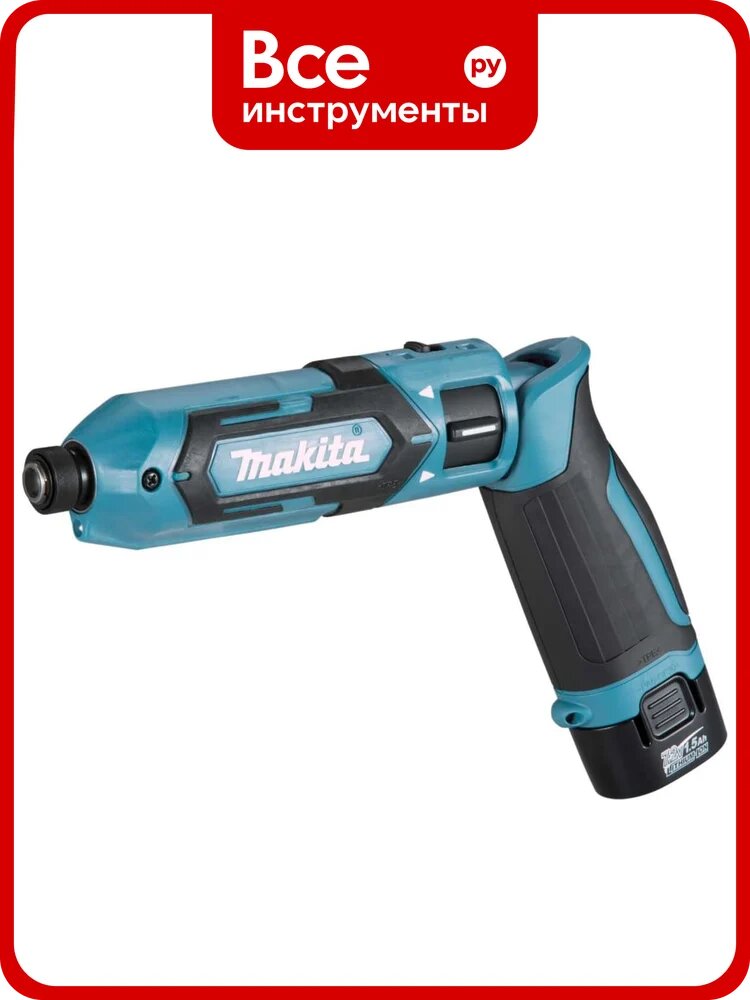 Отвертка аккумуляторная Makita TD022DSE, Li-Ion, 7.2В, 2450об/мин, 2 аккумулятора