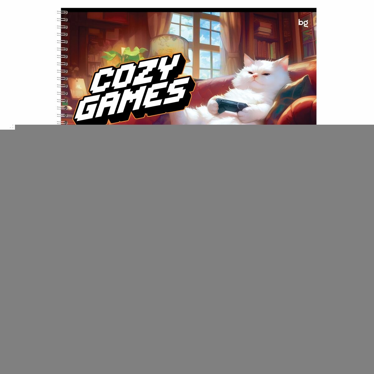 Альбом для рисования А4, 24л BG "Cozy games" (100 г/кв. м, спираль) (АР4гр24 06389), 6шт.