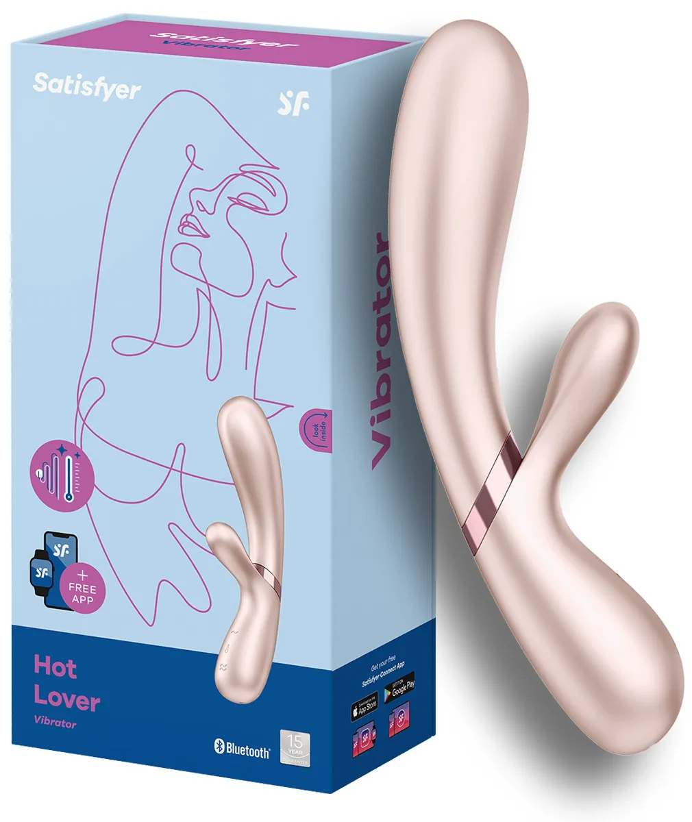 59616 Satisfyer Hot Lover, розовое золото. Вибратор с функцией нагрева и управлением через приложение