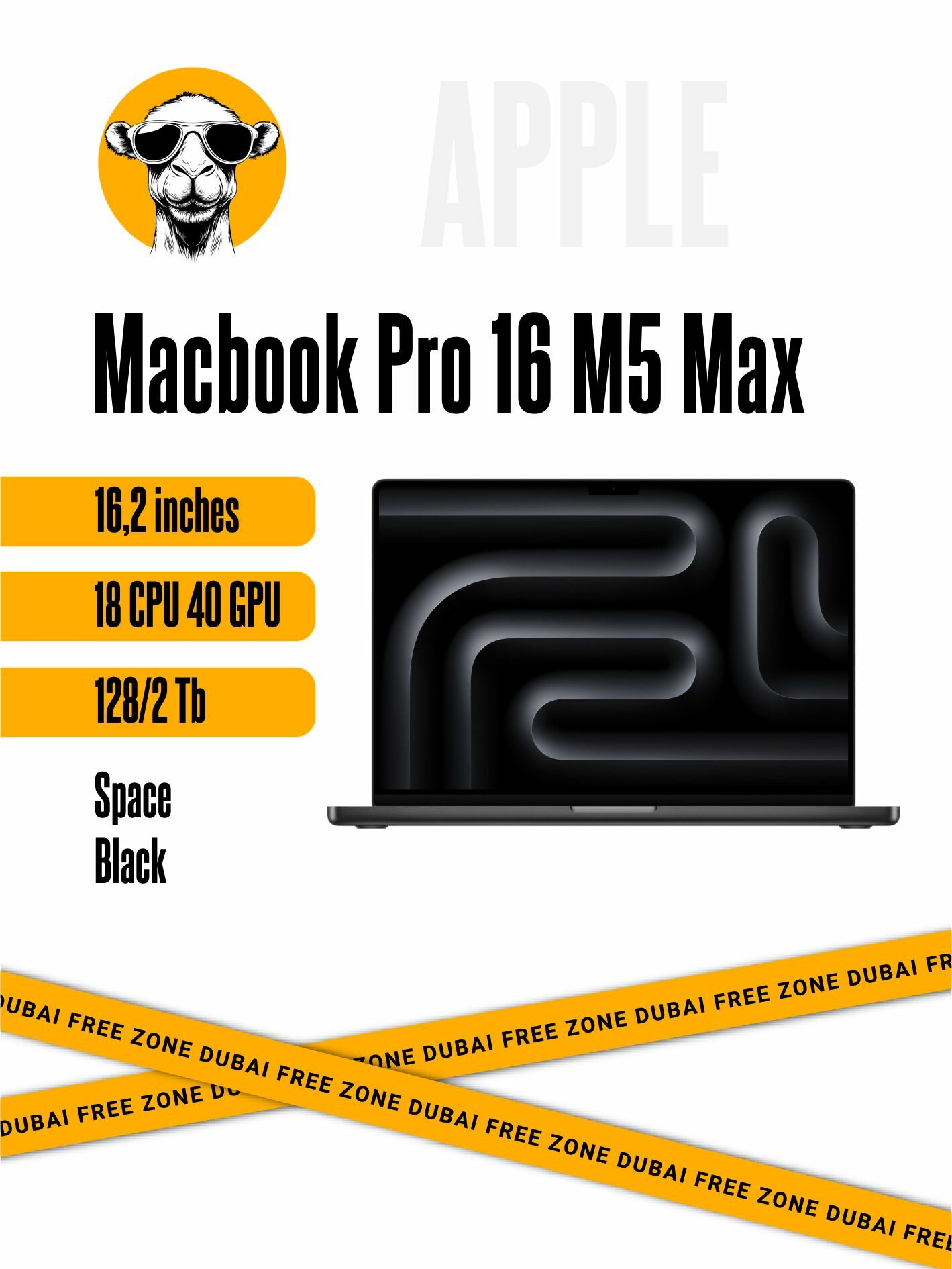Ноутбук Apple Macbook Pro 16 M5 Max 128/2Tb (18 CPU/40 GPU) Space Black