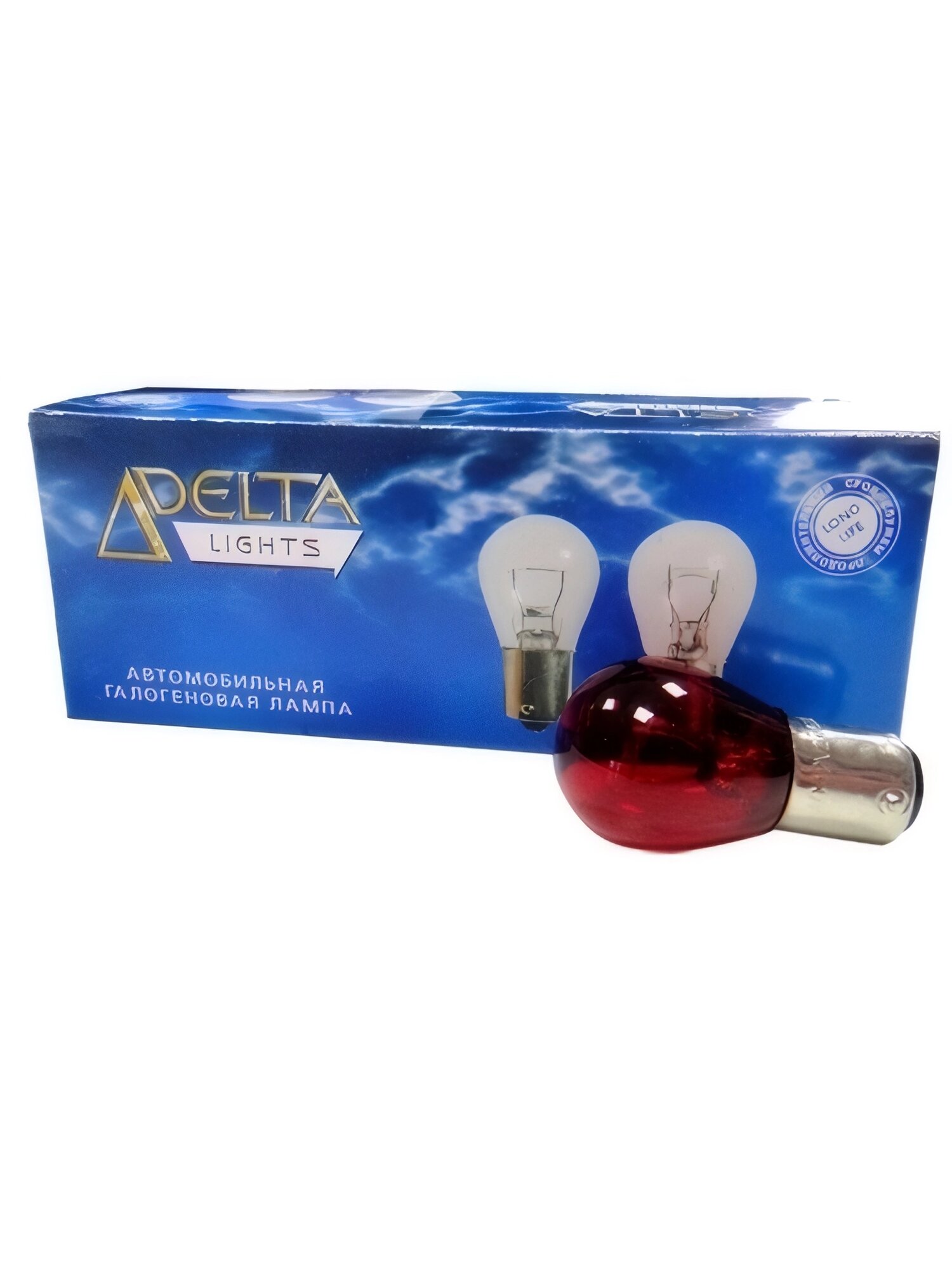Лампа накаливания контактная красная Delta S25 12V 21W/5 (10 шт.)