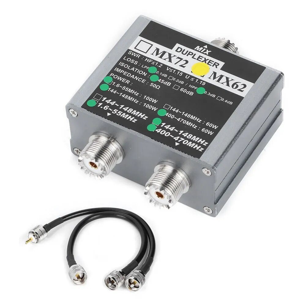 Дуплексер MX62 VHF UHF 144-148 МГц 400-470 МГц, комнатный антенный комбайнер, фильтр сигналов различных частот для радиосистем