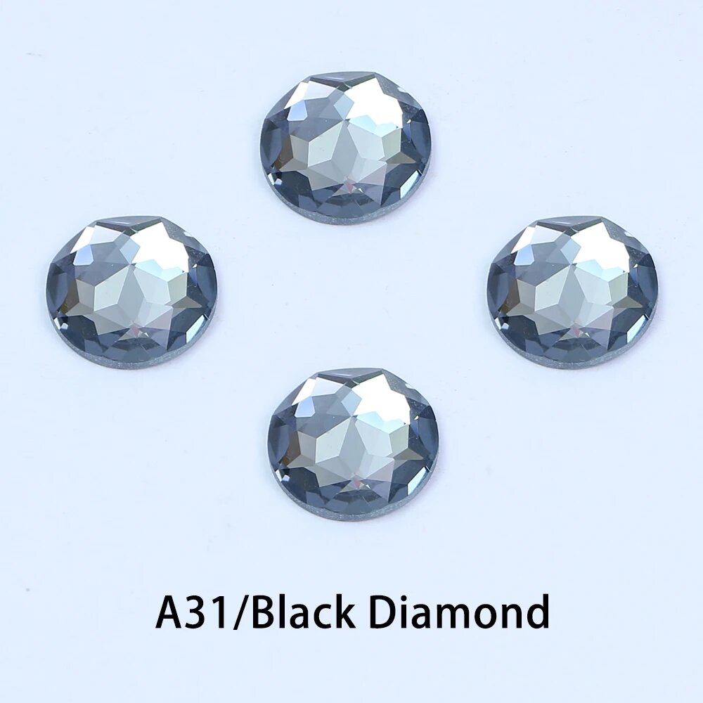 Стразы круглые A31 Black Diamond