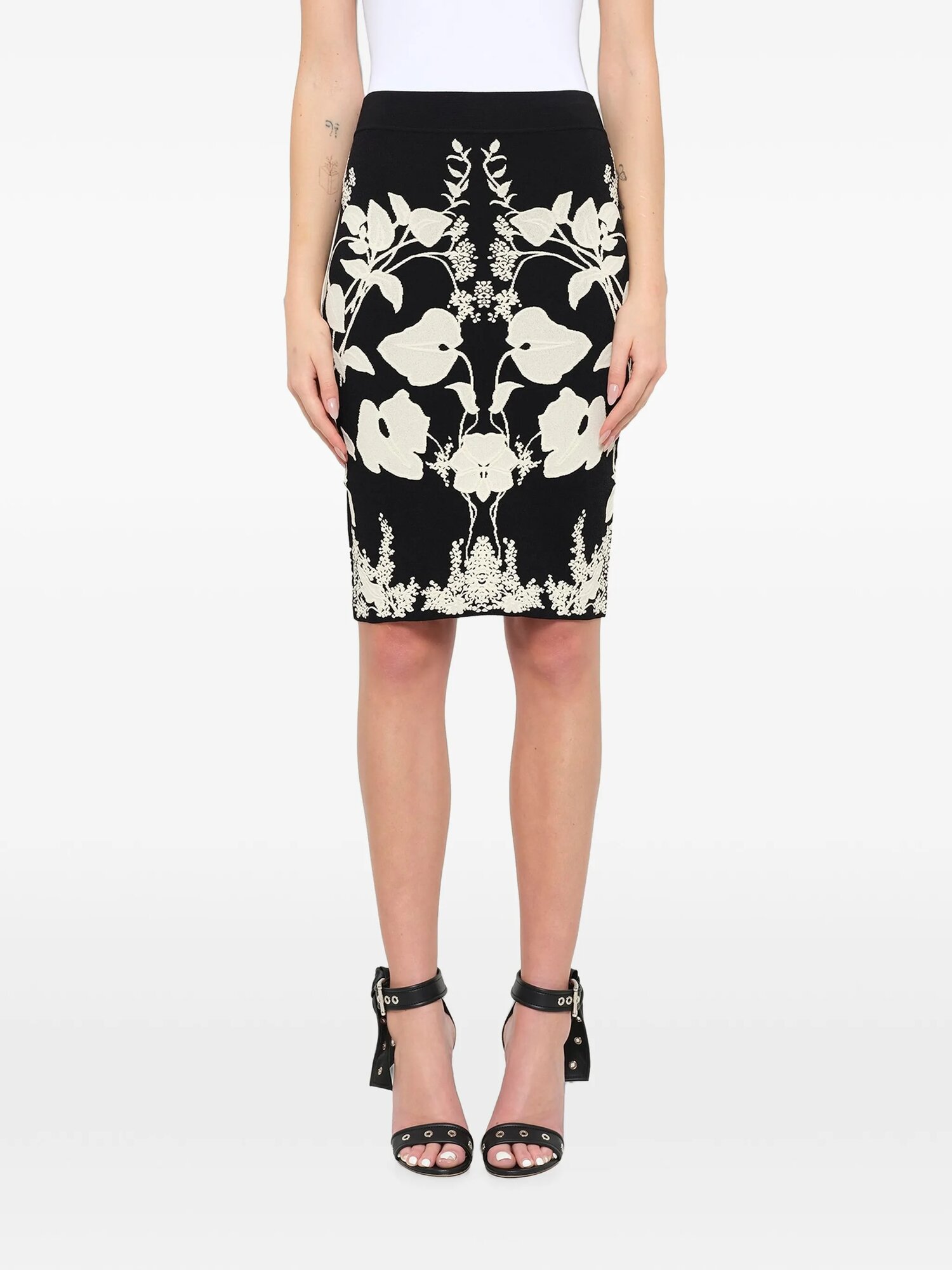 Юбка Floral-intarsia pencil skirt