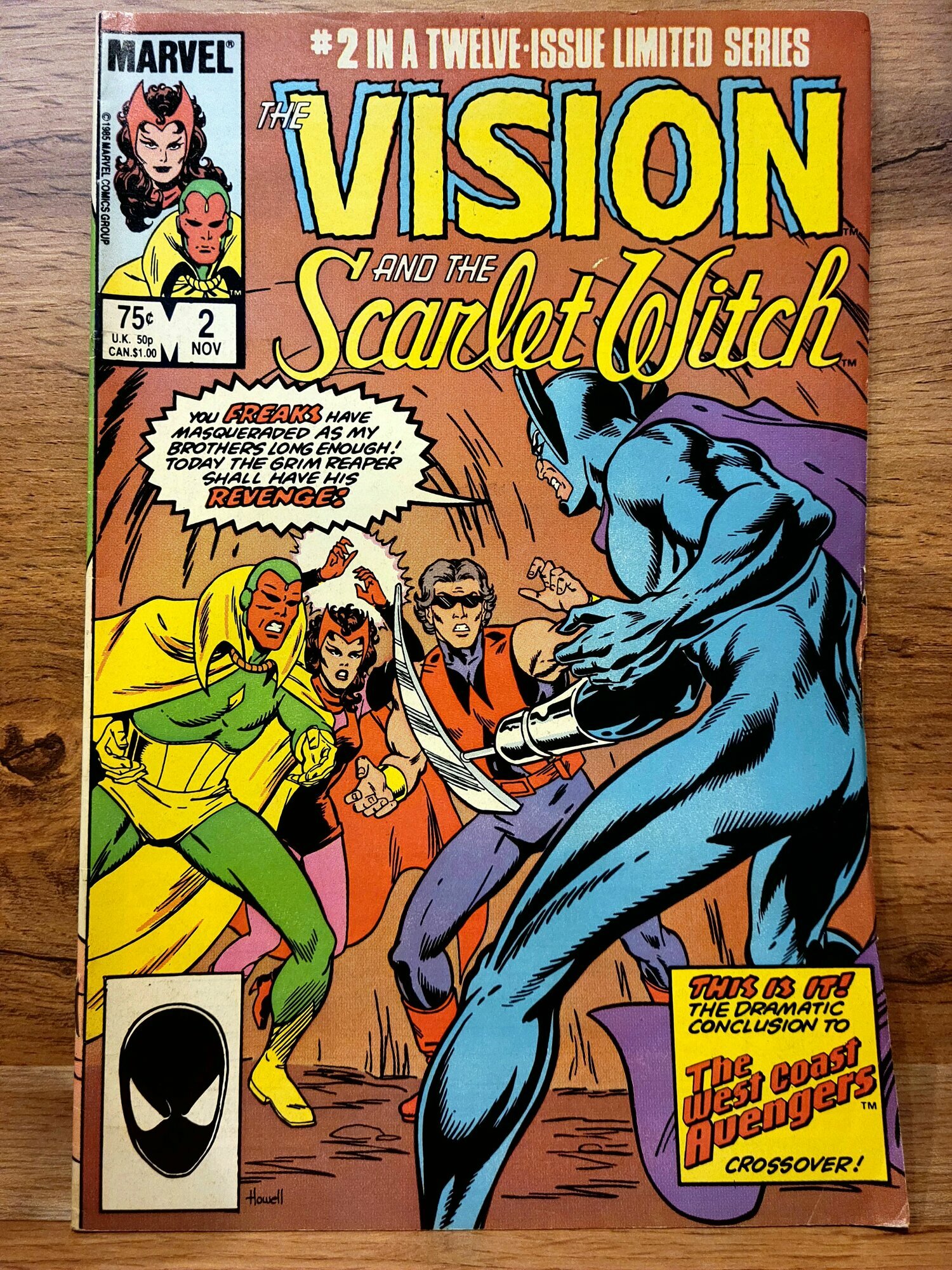 Ретро Комикс Vision And Scarlet Witch #2. 1986 Год. Оригинал!