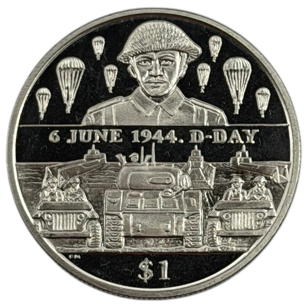 Британские Виргинские острова 1 доллар 2004 г. (60 лет Высадке в Нормандии - Десант)