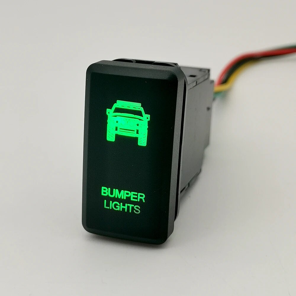 Кнопка выключателя "Bumper Lights", зеленый светодиод