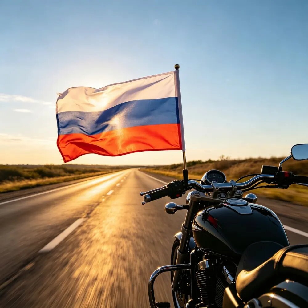 Электрический самокат велосипедный флагшток мини флаг Российской Федерации 1 шт.