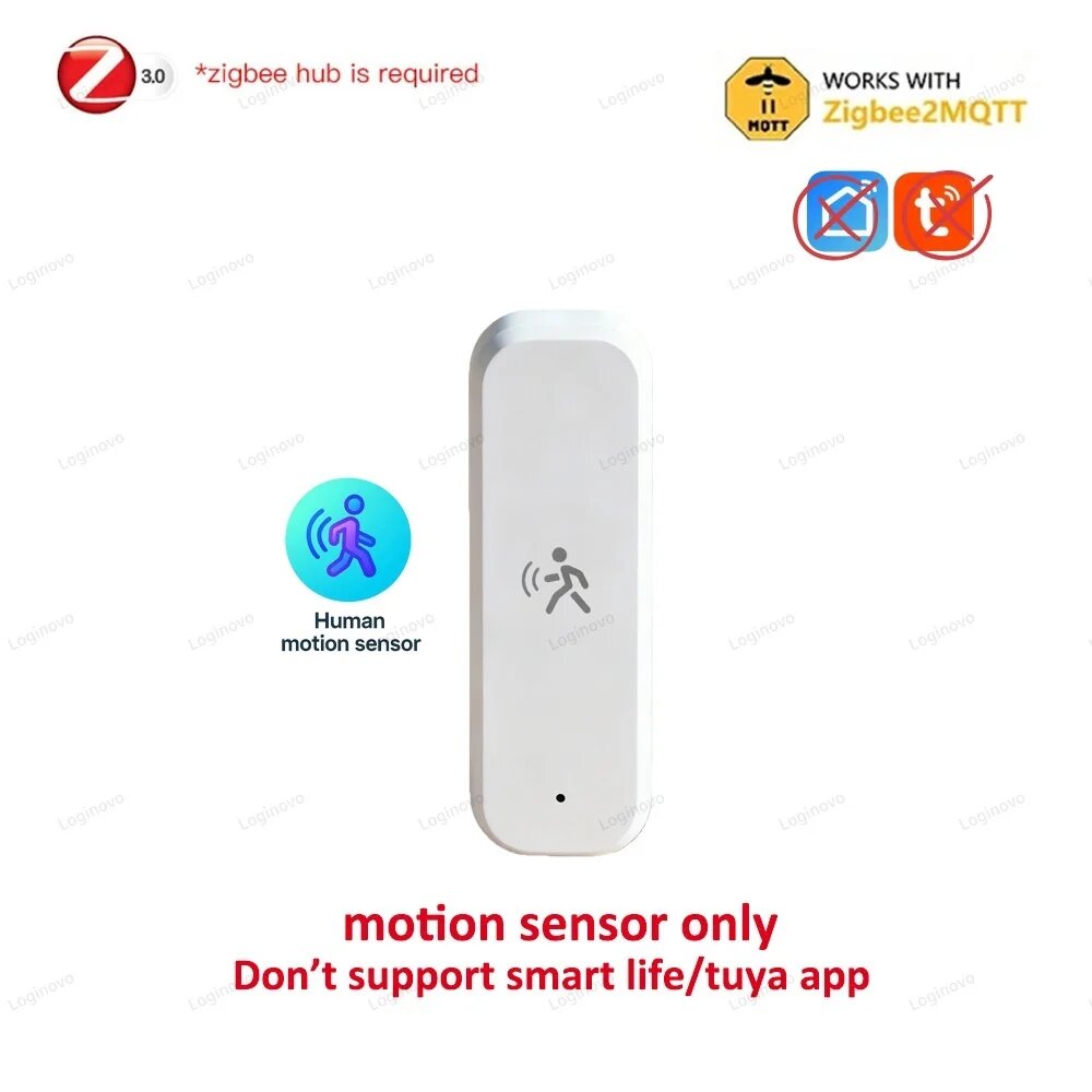 Датчик движения Coolo Zigbee с измерением температуры и влажности type1 No lux(TH)