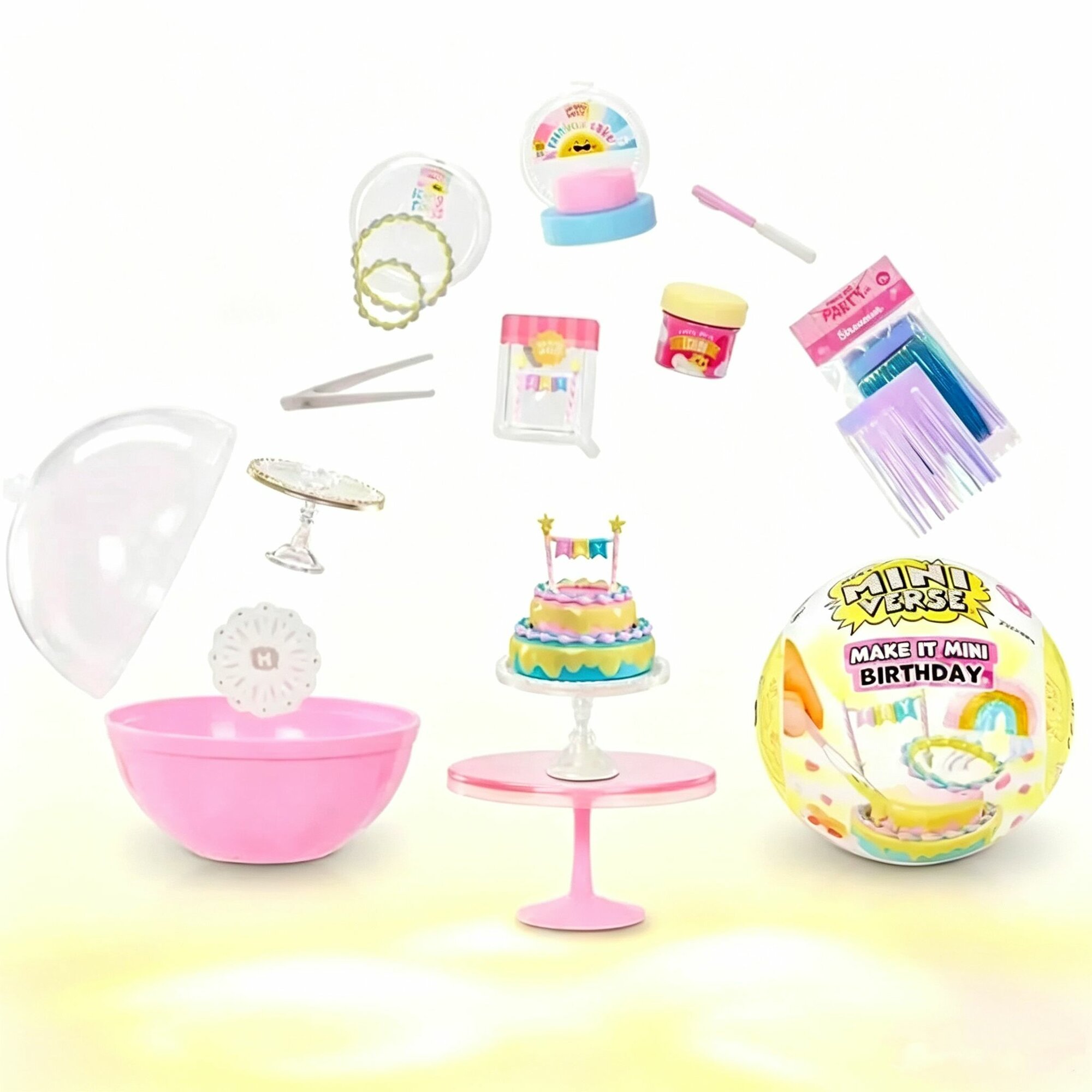 Miniverse Make It Mini Food Набор на день рождения, Миниатюрные предметы интерьера