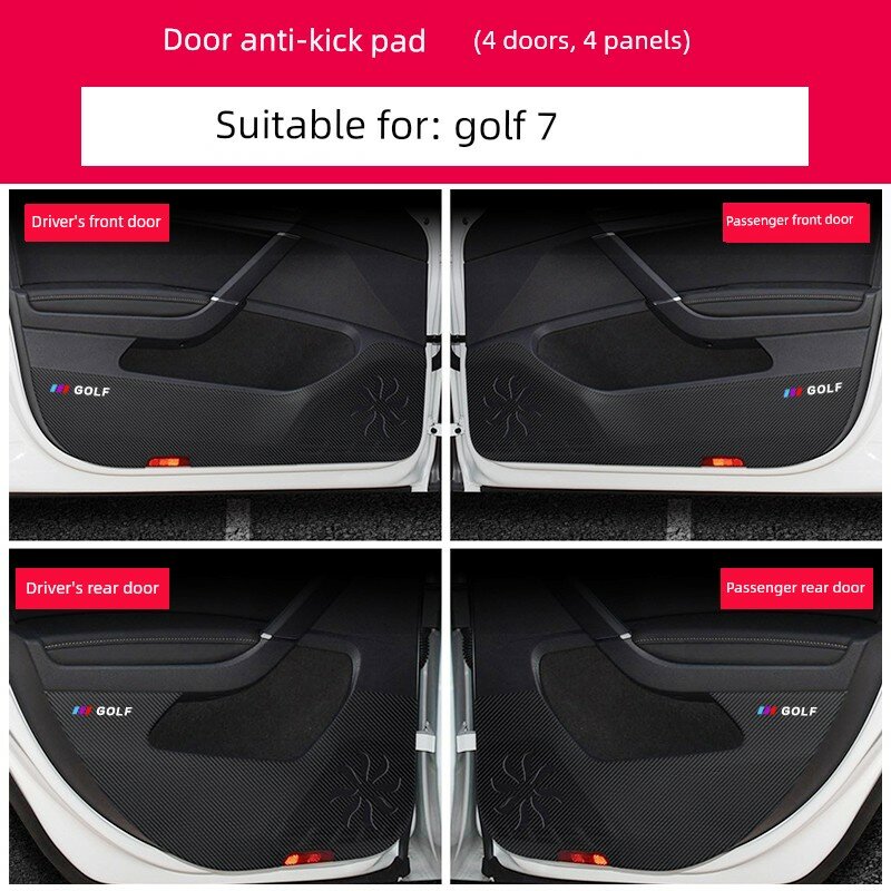 Volkswagen Golf 7 Door Sill Protector Marked, 4 Pieces for All Doors