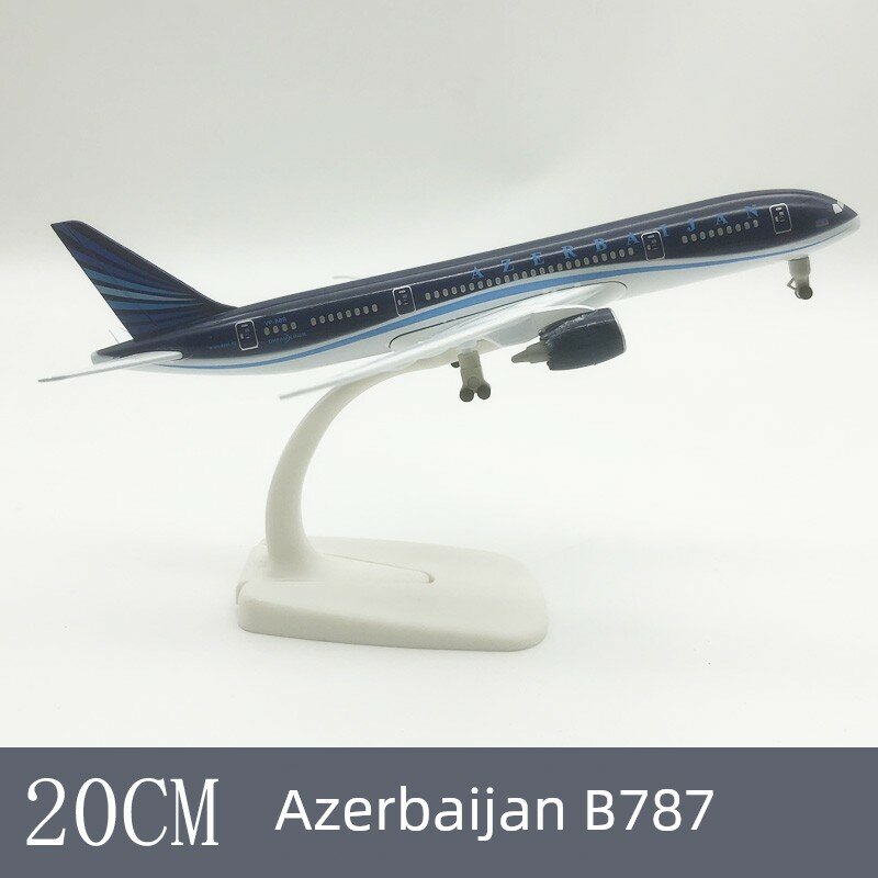 20 см модель самолета Боинг 787 Азербайджанских авиалиний из металлического сплава для статической демонстрации