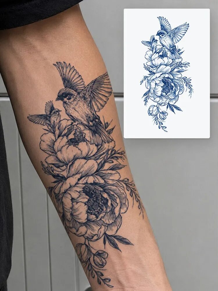 Tattoo'шки Временная тату без пленки 11*18см (темнеет через 24 часа)