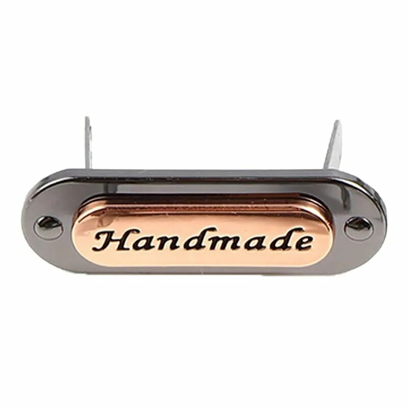 Бирки металлические Hand Made Ручная работа 35*12мм 3шт