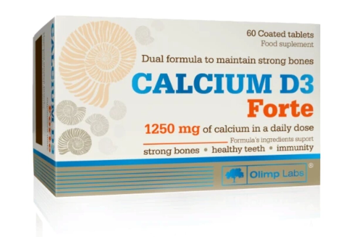 Olimp Кальций Д3 Форте, Calcium D3 Forte, для здоровья костей, зубов 60 таблеток