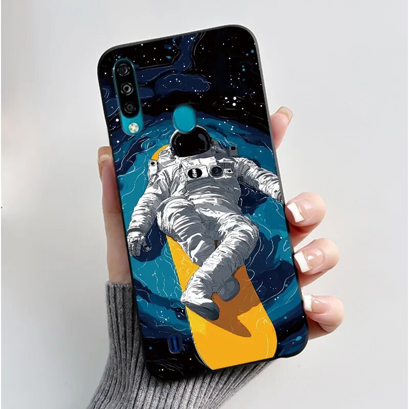 Чехол ZTE Blade A7 2020, космос, астронавт, черный