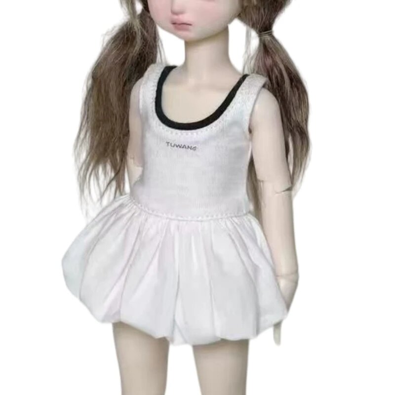 Платье для кукол myfun 1/6 с цветочным принтом TZ136-White