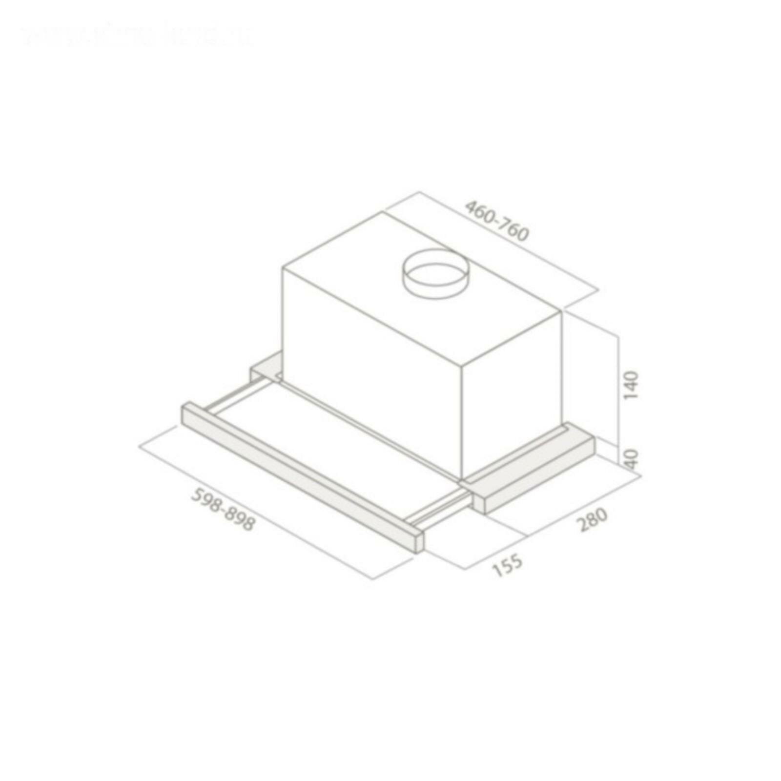 Вытяжка кухонная Elite 14 Lux BL/A/60 черный кнопочное