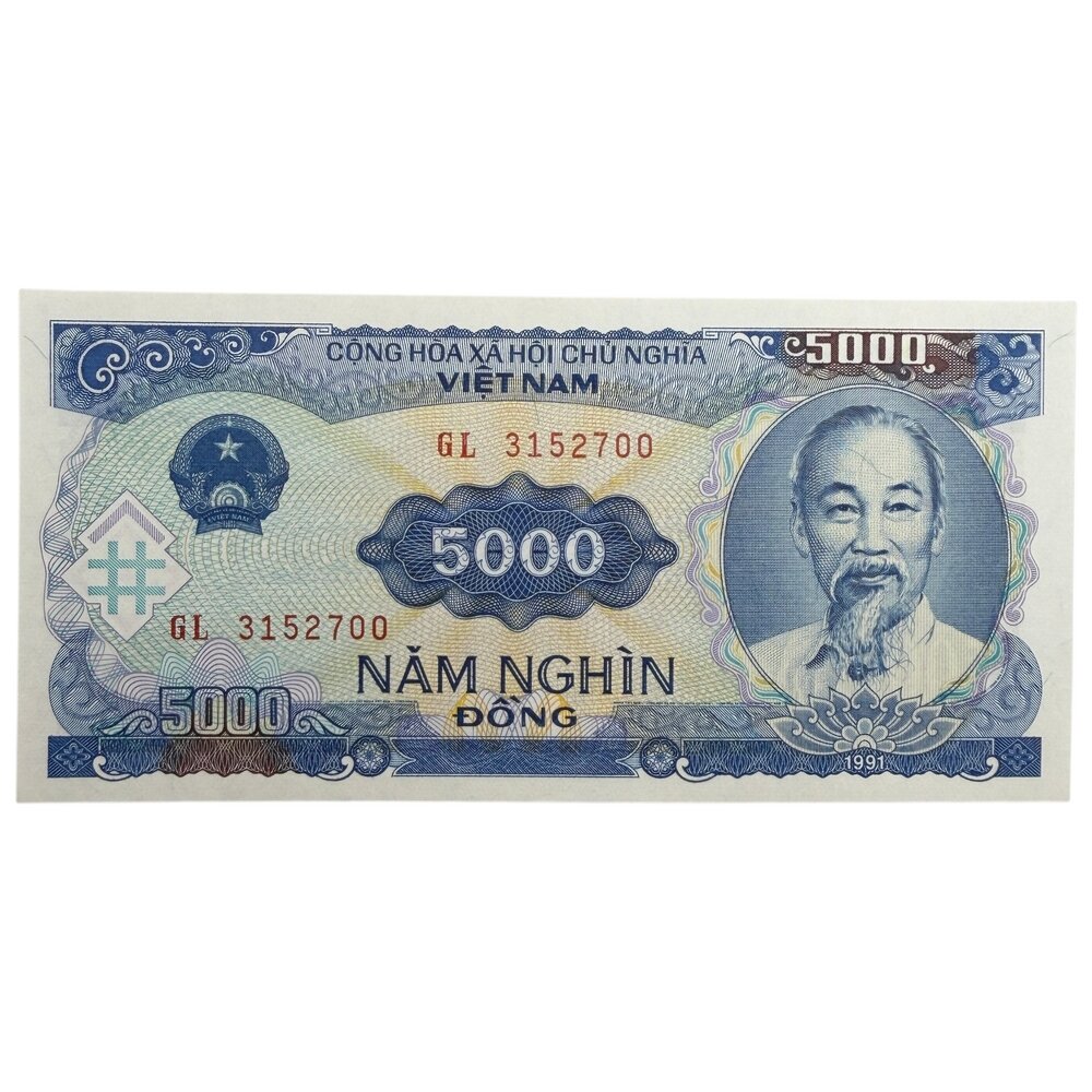 Вьетнам 5000 донгов 1991 г. (Серия GL)